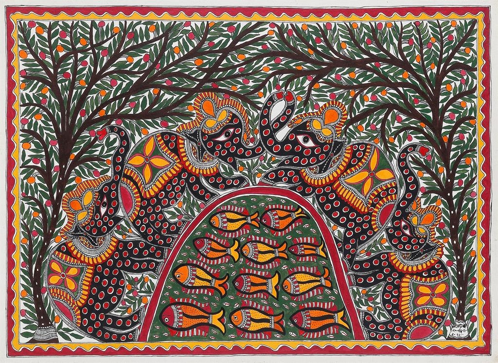 Baua Devi | UNTITLED (MADHUBANI PAINTING) (2013) | MutualArt
