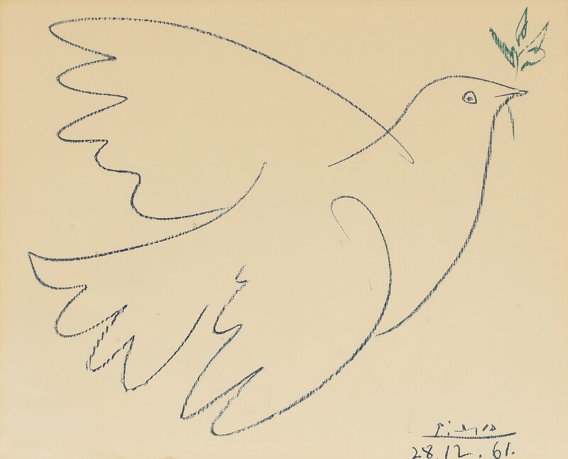 Pablo Picasso | “La colombe bleue” (Blue Dove) | MutualArt