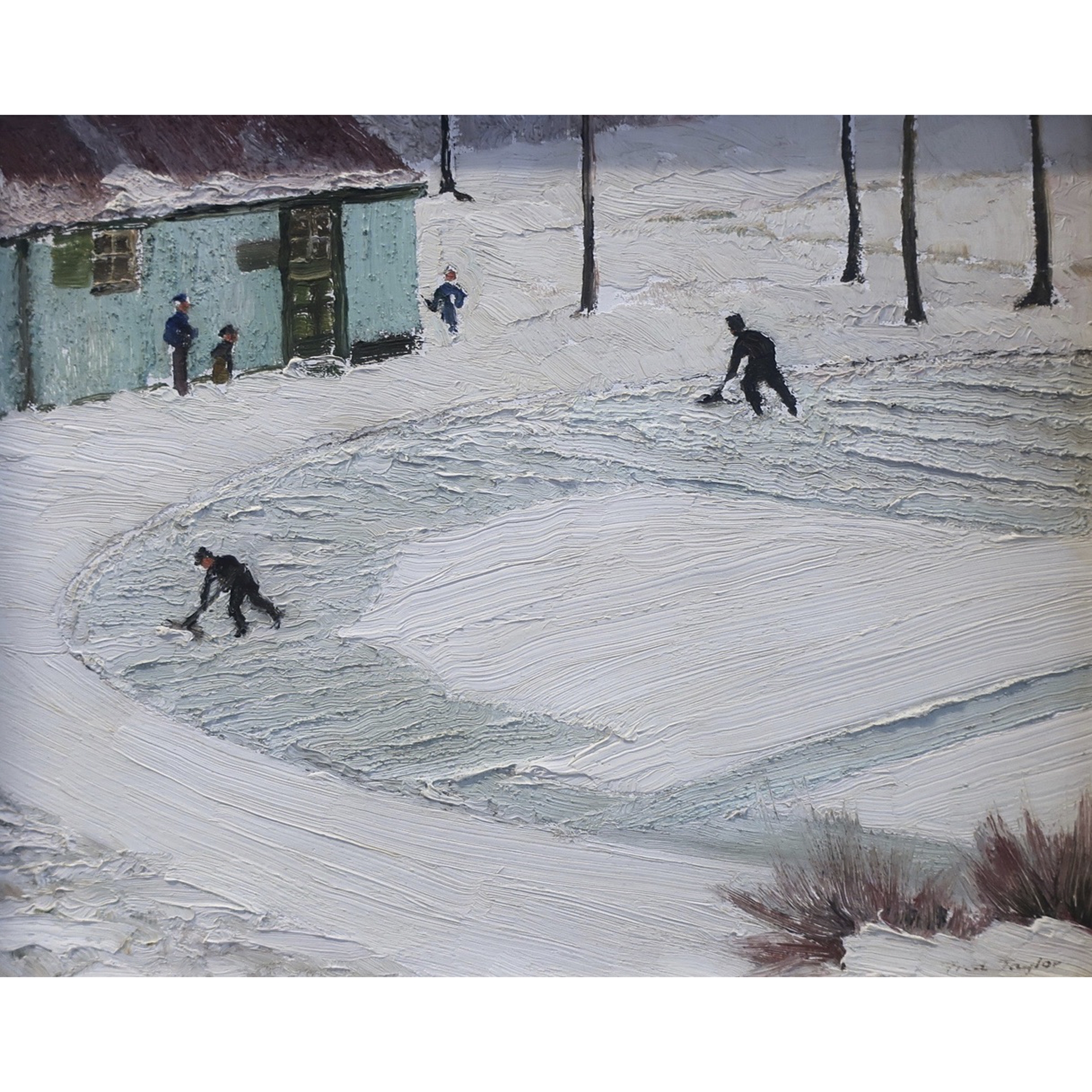 Frederick B. Taylor | CLEANING THE ICE, BEAVER POND - MT. ROYAL | MutualArt