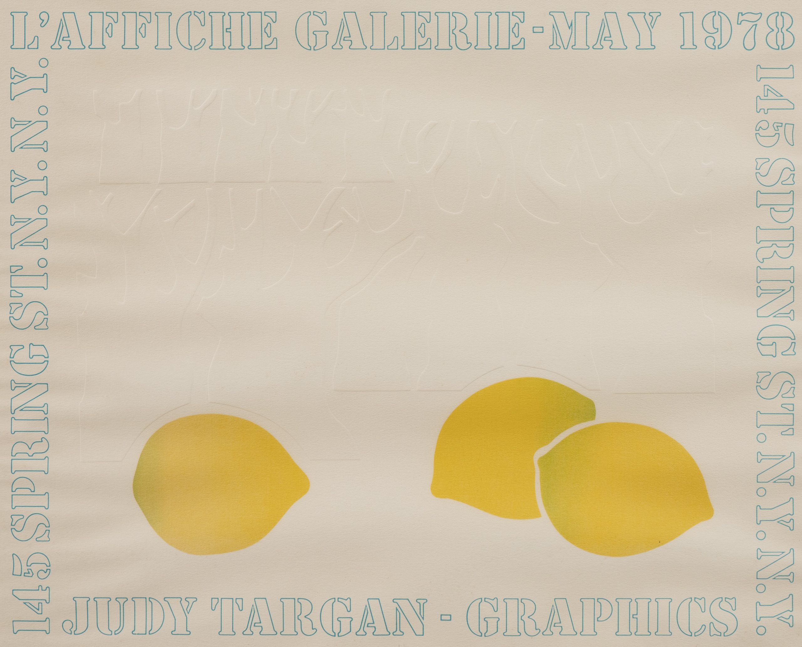 Judy Targan | L`Affice Galleries May 1978 Exhibition poster (1978 ...