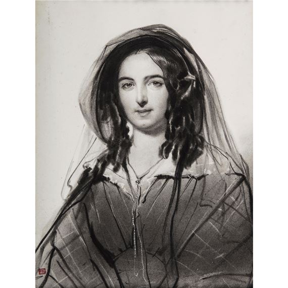 French School, 19th Century | PORTRAIT PRÉSUMÉ DE GEORGE SAND | MutualArt