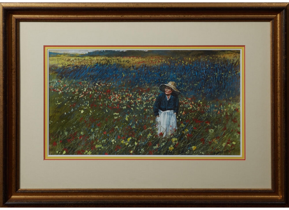 Donny Finley | Old Woman in a Field of Flowers (20) | MutualArt