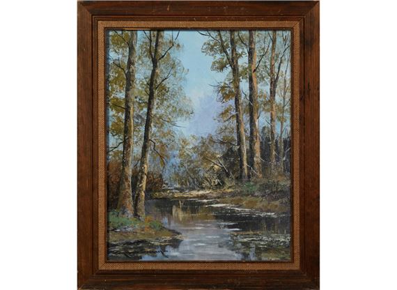 Raymond Scully | Wooded Landscape with Stream | MutualArt