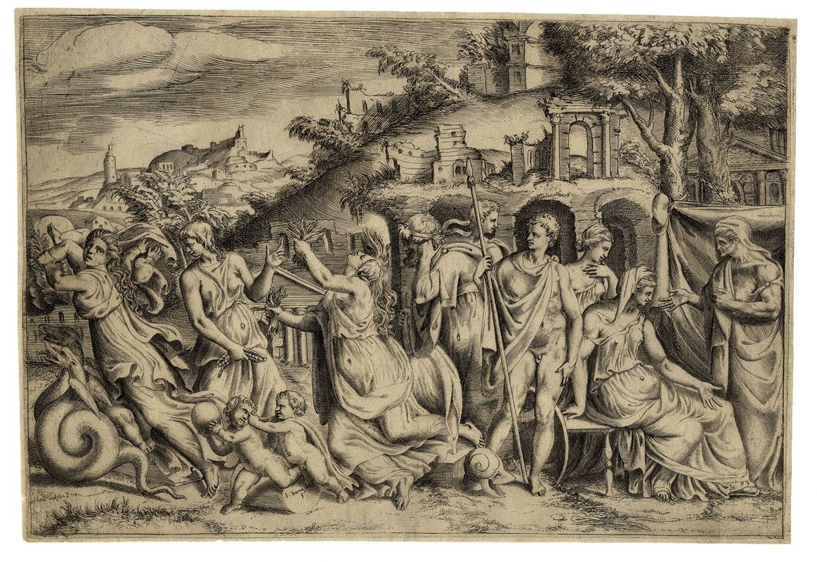 Giulio di Antonio Bonasone | Giasone e Medea Dall'antico (1550) | MutualArt