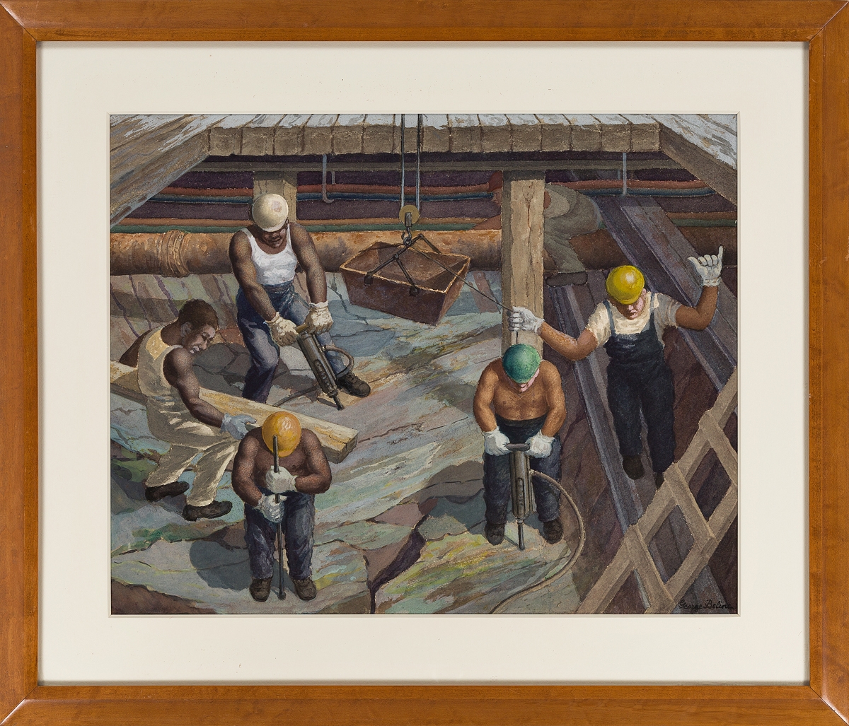 George Beline | Excavation for the Subway, New York (Circa 1940 ...