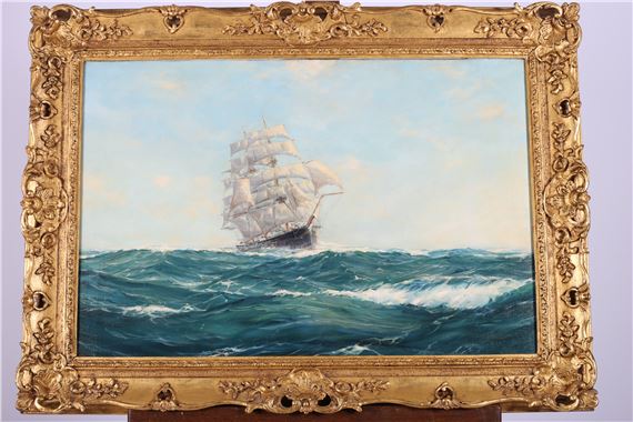 Henry Scott | SEASCAPE WITH SAILING BOAT | MutualArt