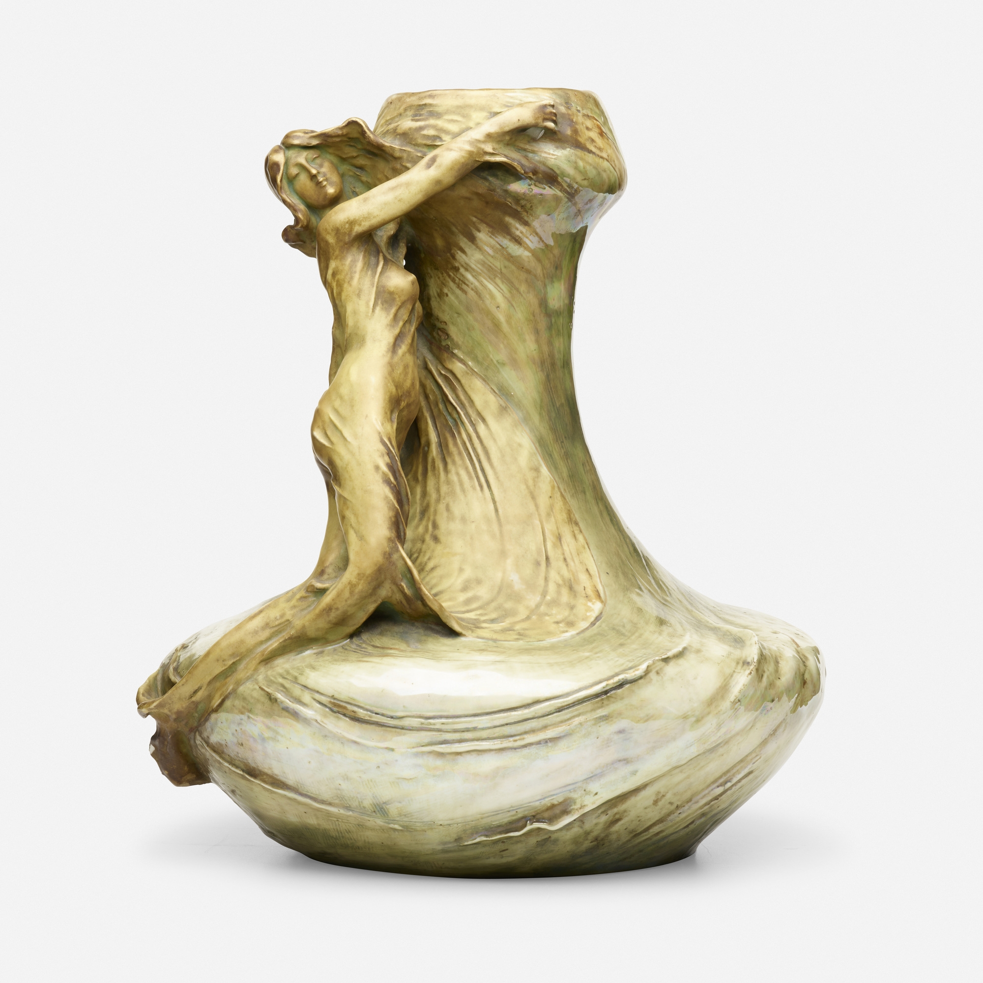 Eduard Stellmacher | Monumental Amphora Nymph vase from the Fates ...