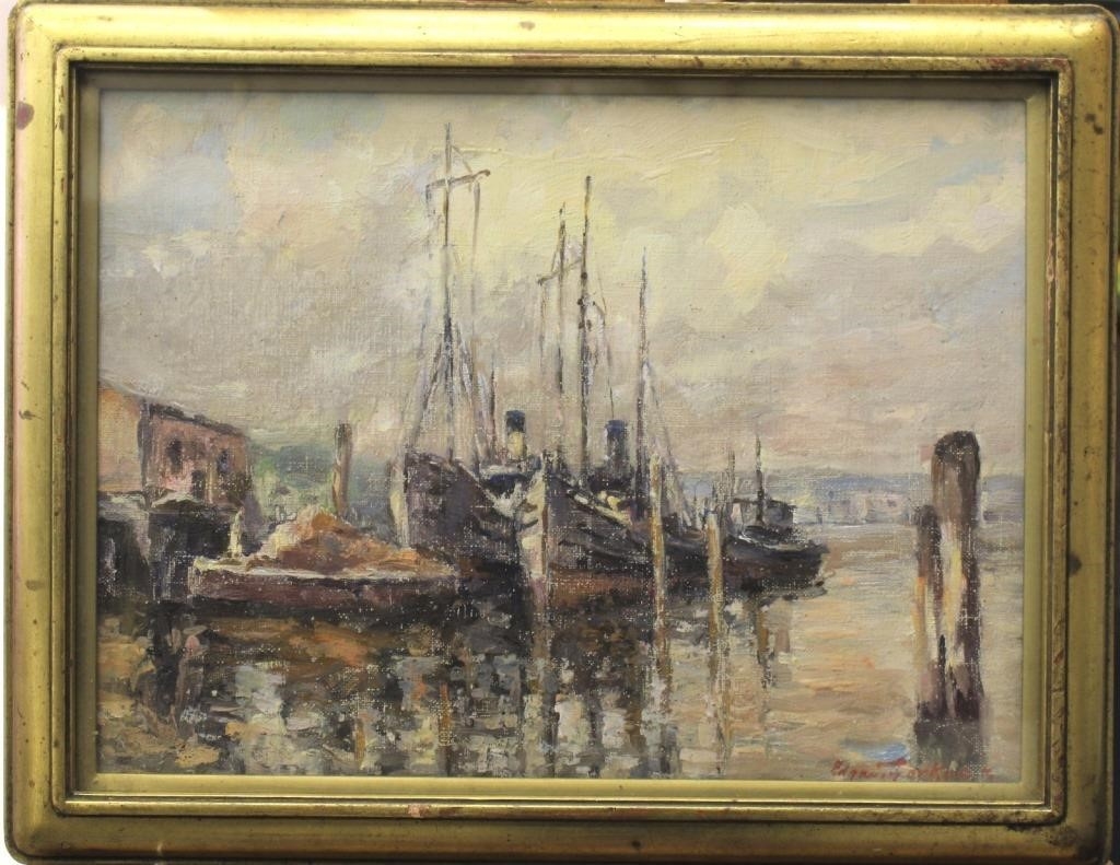 J. Edgar Forkner | Ships at Harbor | MutualArt