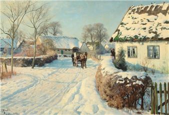 Peder Mork Monsted | Paysage de Villeneuve (1886) | MutualArt