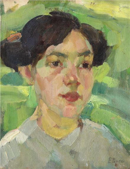 Elena Popea | Portret de fetiță | MutualArt