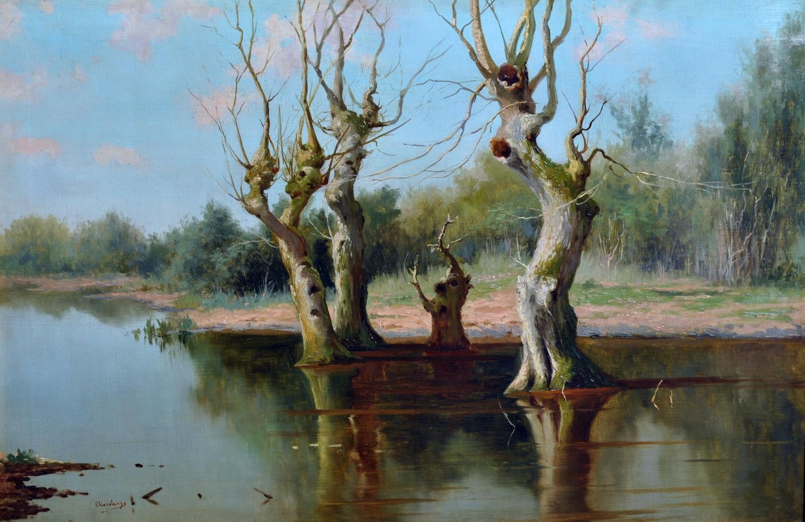 Giuseppe Chiarolanza | Alberi sul lago | MutualArt