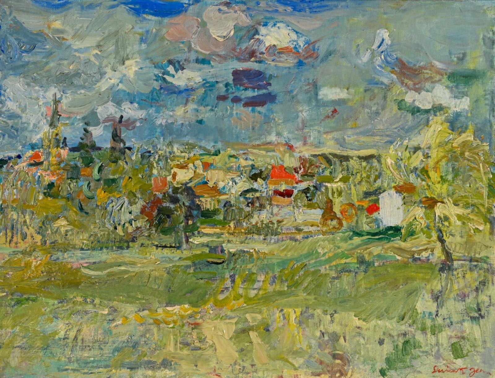 Marcel Saint-Jean | Paysage à Saint-Germain (1970) | MutualArt