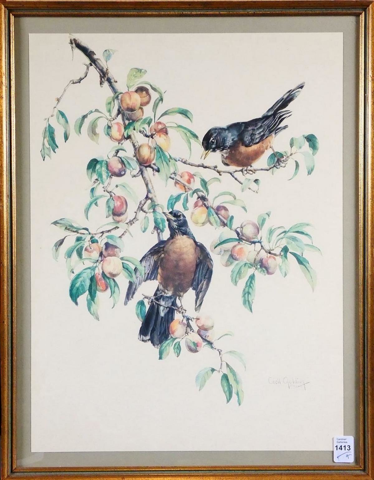 Cecil Golding | Four Works: American Robin; Brown Thrasher; Baltimore ...