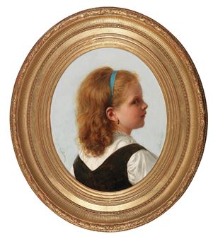 Jules Émile Saintin | Portrait of a lady seated in an interior (1872 ...