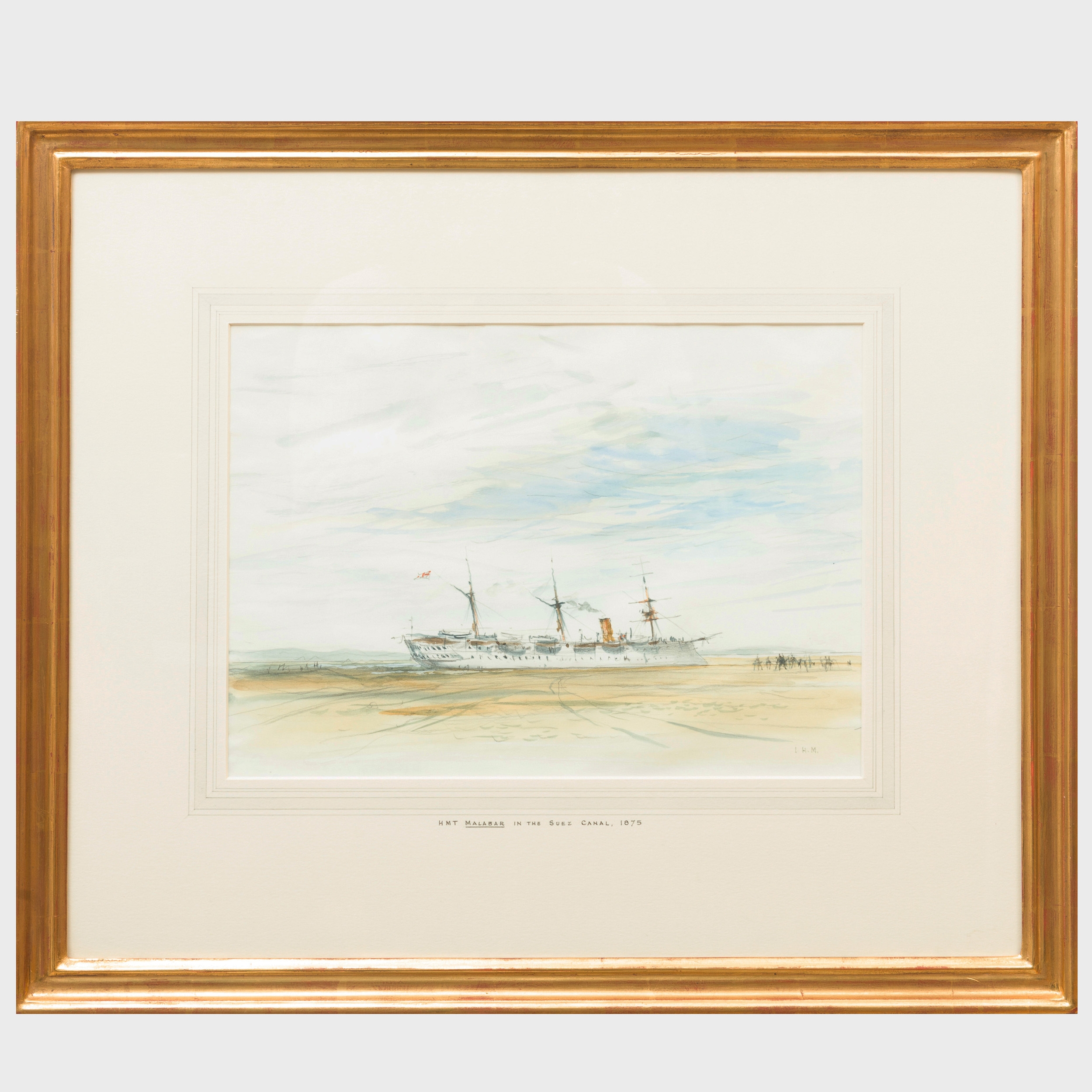 Ian Marshall | HMT Malabar in the Suez Canal (1875) | MutualArt