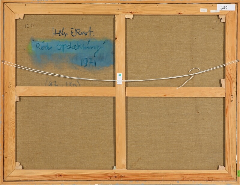 Helge Ernst | “Rød opdækning” (Red - Set Table) (1971) | MutualArt