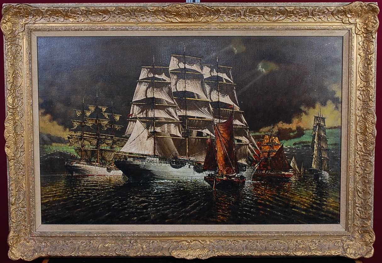 Kenneth Newton | Masted Battleships | MutualArt