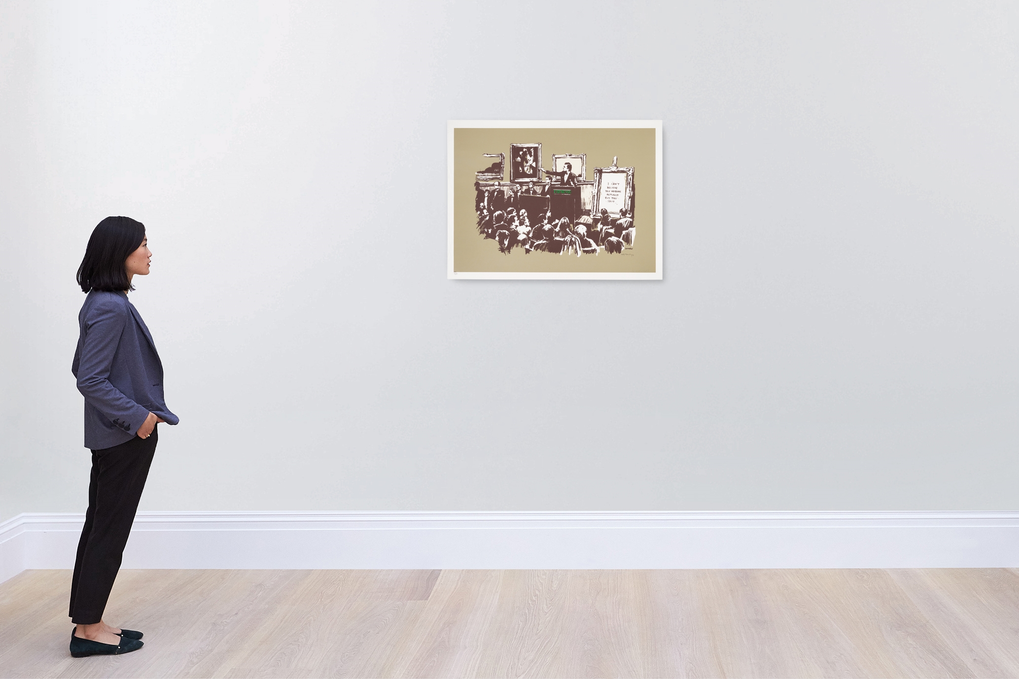 Banksy | MORONS (SEPIA) (2007) | MutualArt