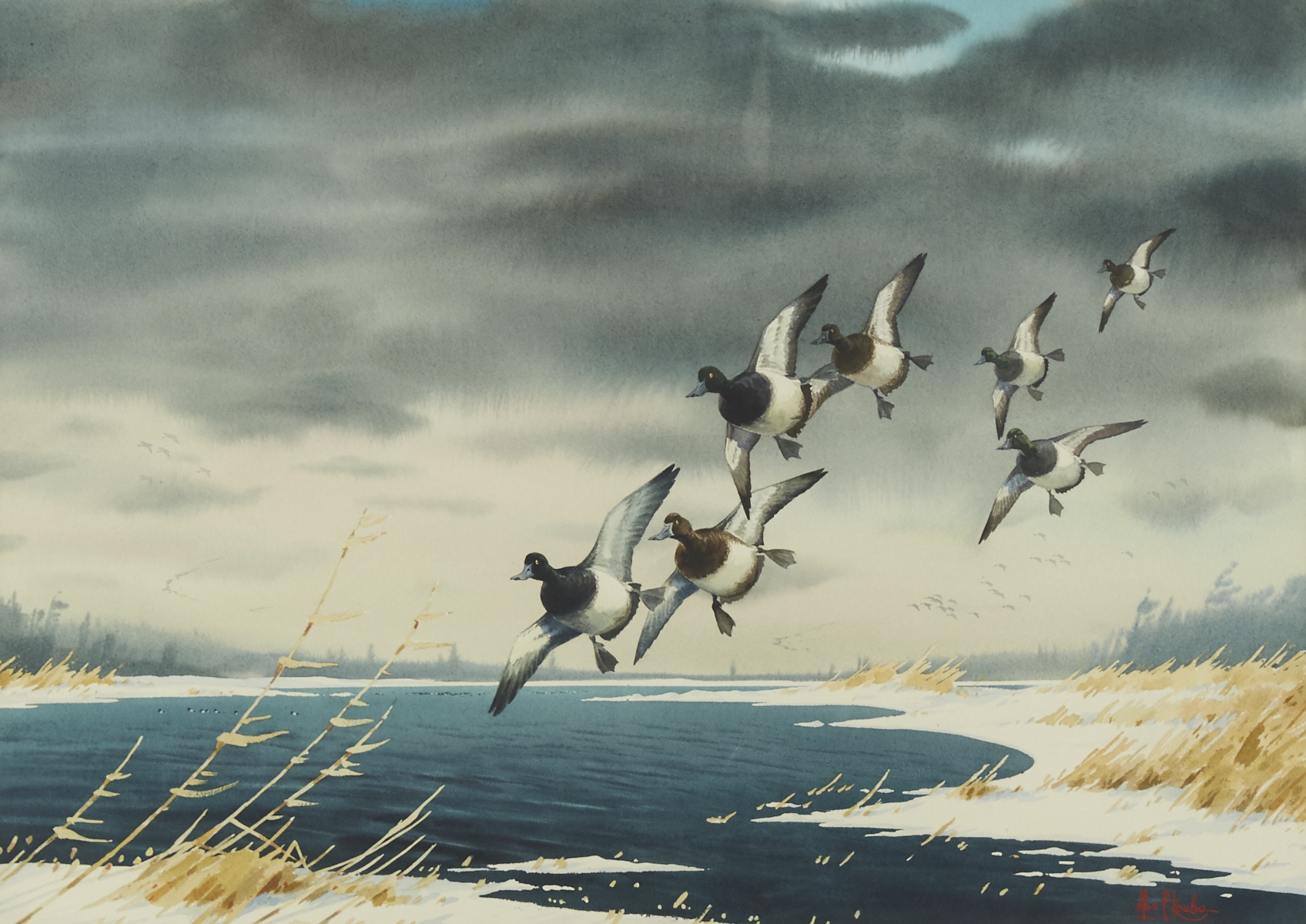 Les Kouba | Flying Ducks | MutualArt
