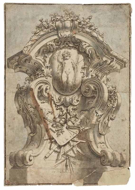 Giovanni Battista Alberoni | Progetto per fregio architettonico (1724 ...