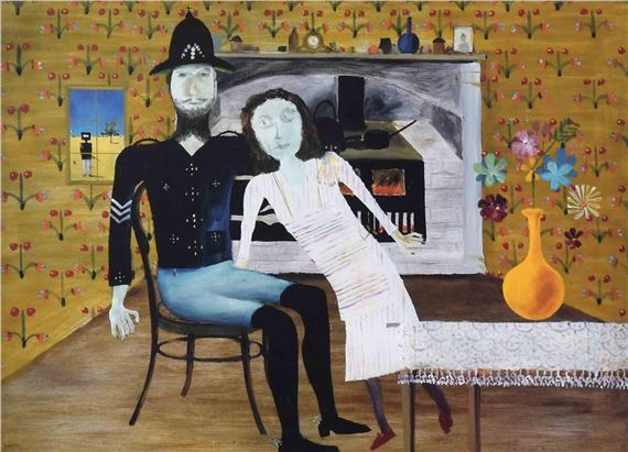 Sidney Nolan | Constable Fitzpatrick with Kate Kelly | MutualArt
