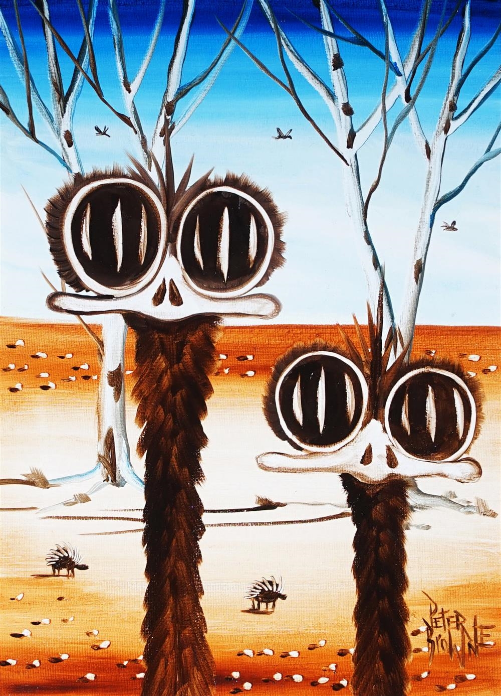 Peter Browne | Emus and Echidnas | MutualArt