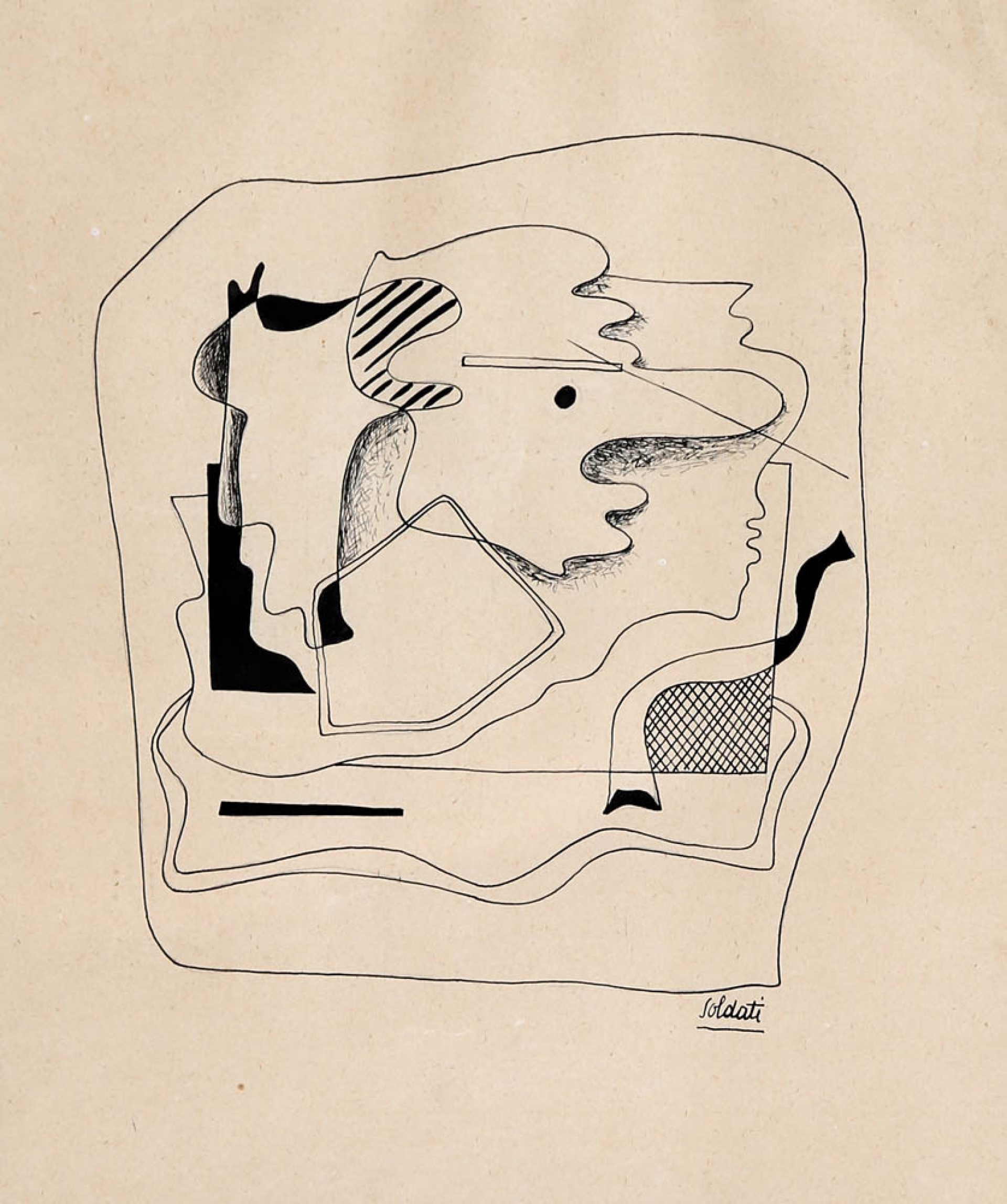 Atanasio Soldati | Drawing (1934) | MutualArt