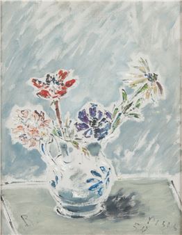 Filippo de Pisis | NATURA MORTA CON PESCE E MELA (1950) | MutualArt