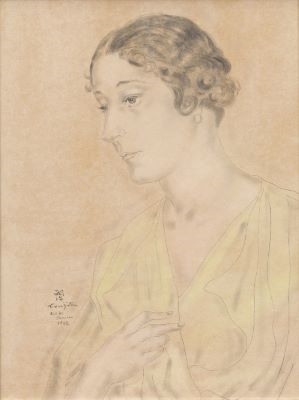 Leonard Tsuguharu Foujita | Portrait de la marquise de Andia (1932 ...