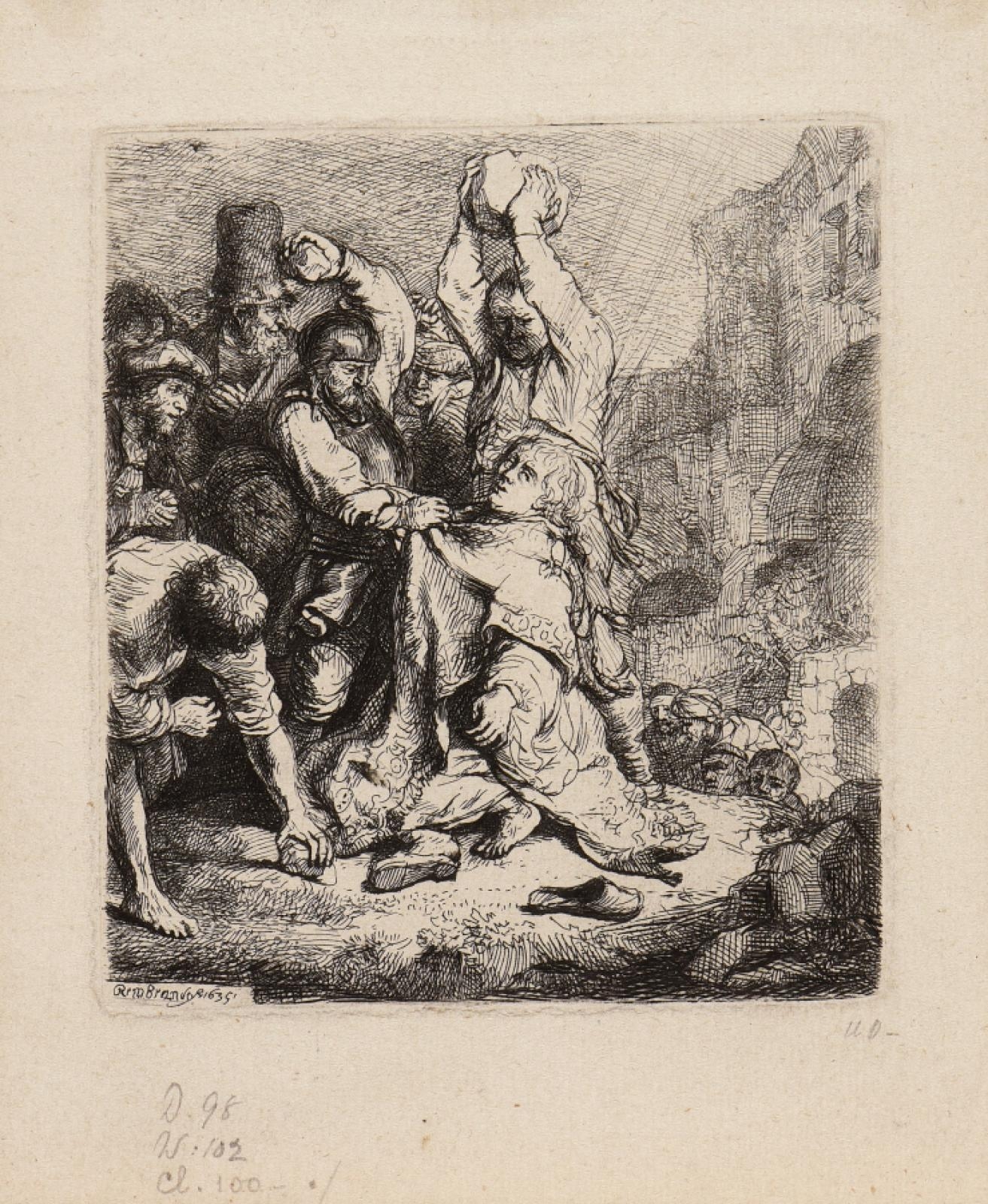 Rembrandt van Rijn | La lapidation de saint Etienne (1635) | MutualArt