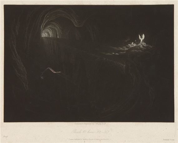 John Martin | Bridge over Chaos (1826) | MutualArt