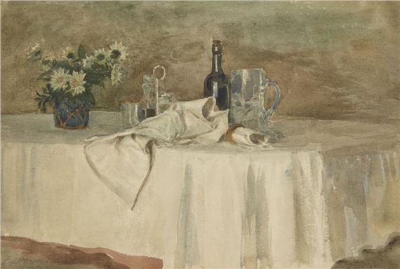 Frederick Brown | A Dining Table Still-Life (1919) | MutualArt