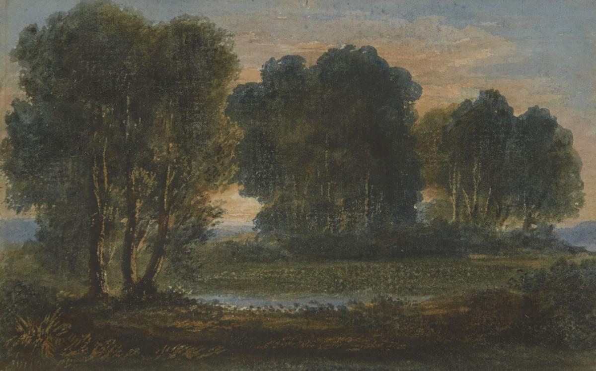 Benjamin West | Arcadian landscape at sunset | MutualArt