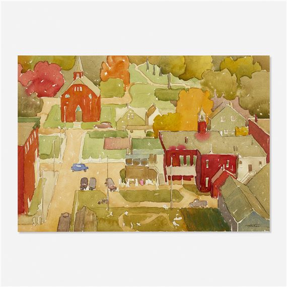 Glen Mitchell | Small Town Fauve (Circa 1930) | MutualArt