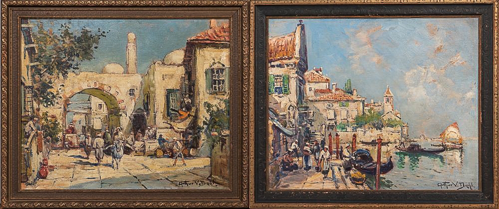 Arthur V. Diehl | Two Mediterranean Views | MutualArt