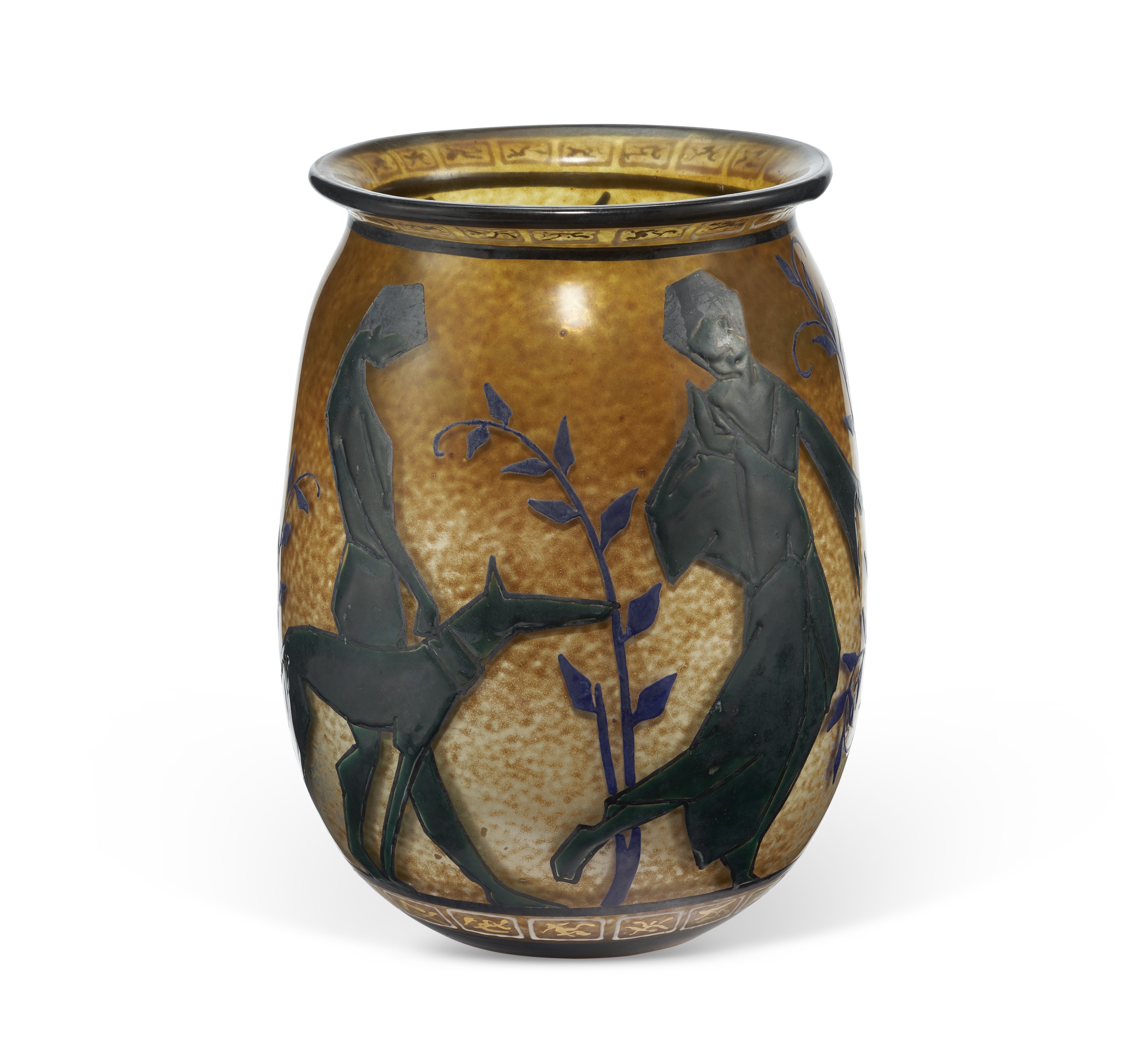 Marcel Goupy | Enameled glass vase | MutualArt