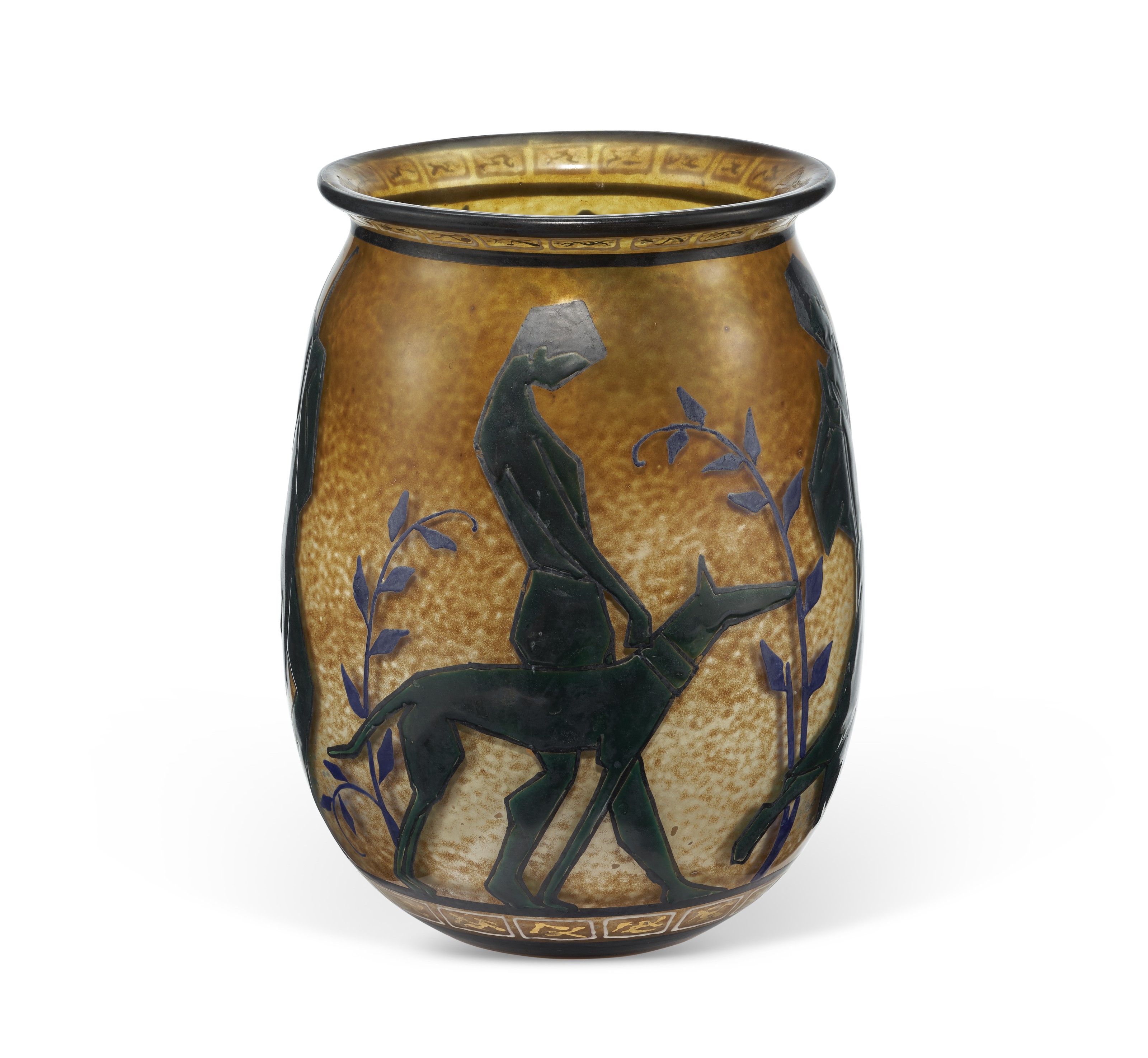 Marcel Goupy | Enameled glass vase | MutualArt