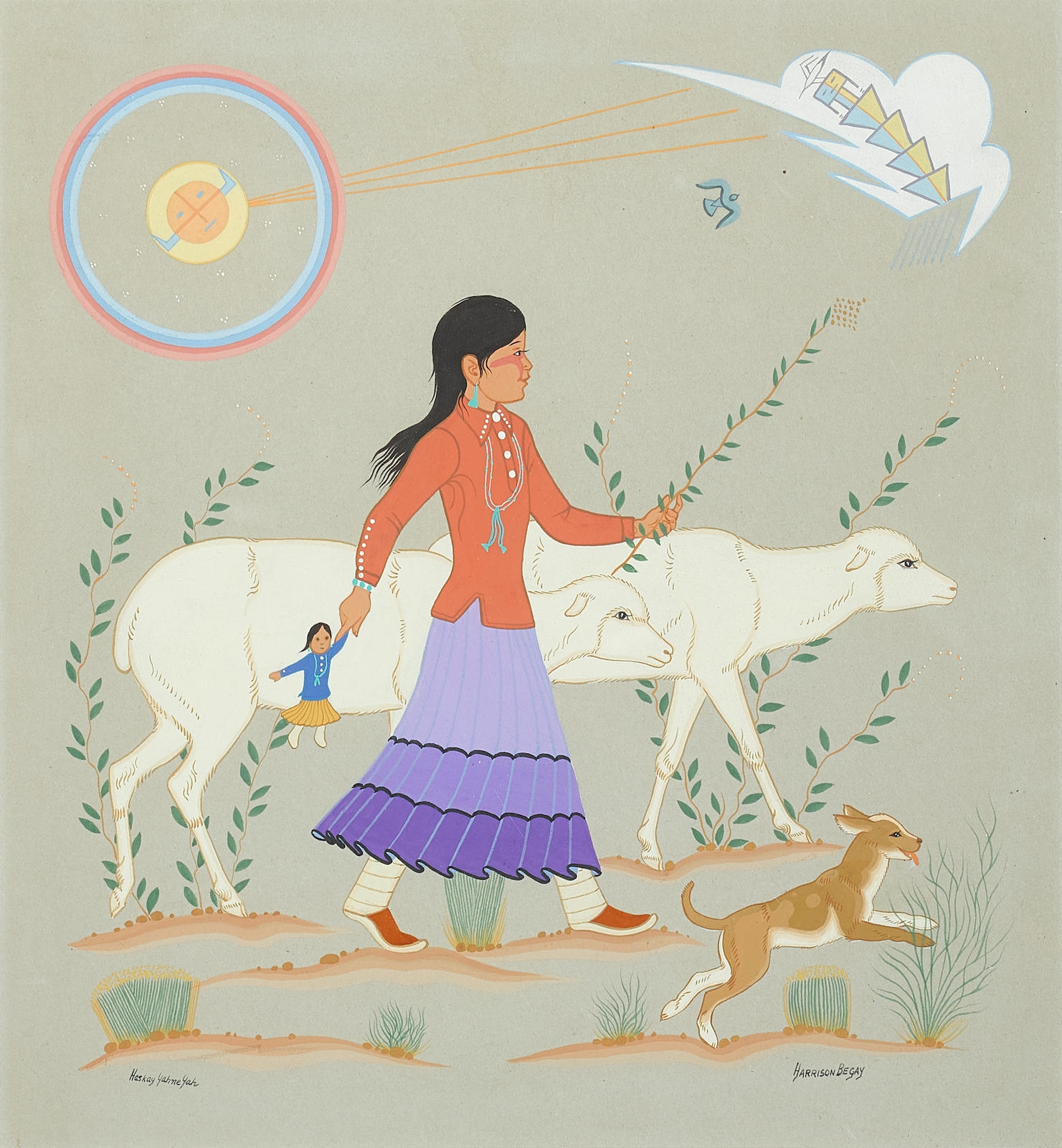 Harrison Begay | A Harrison Begay (Haskay Yahne Yah) painting | MutualArt