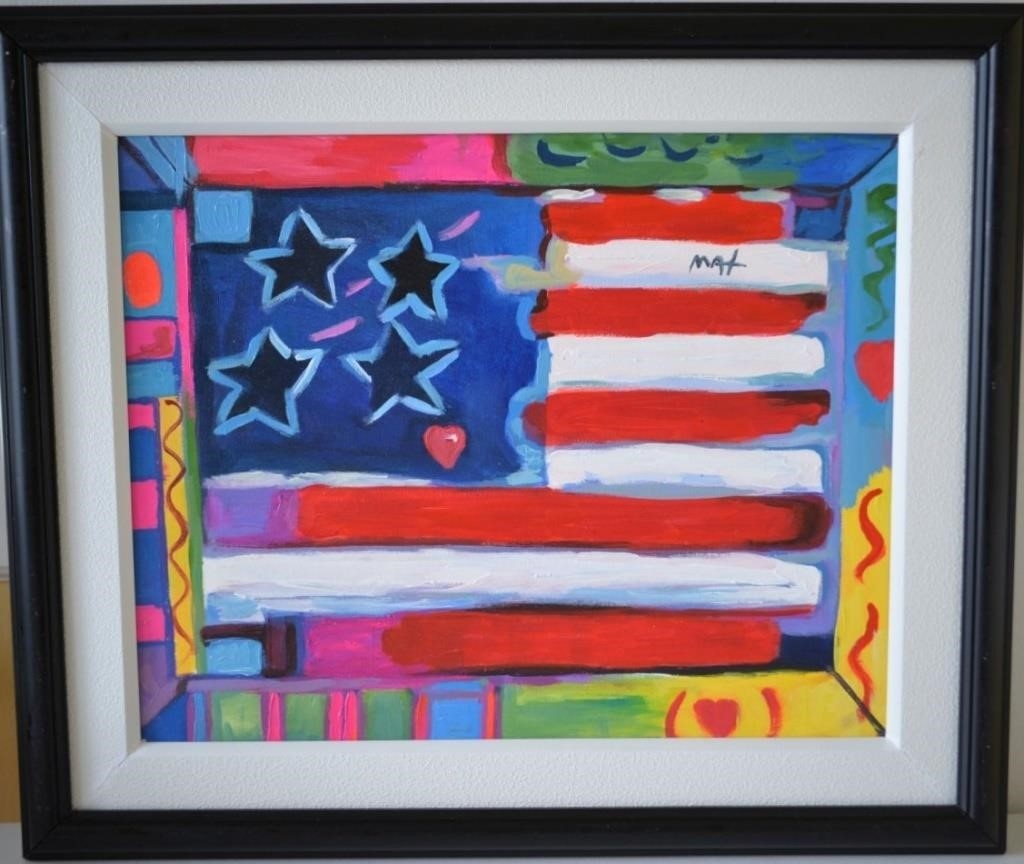 Peter Max | American Flag | MutualArt