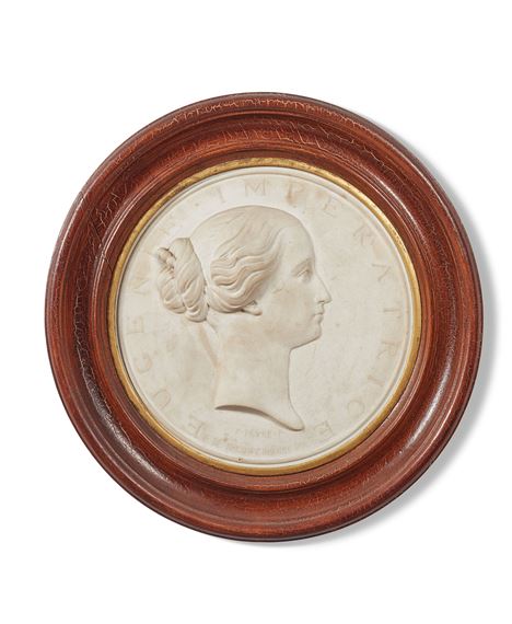 Jules-Constant Peyre | PAIR OF BISCUIT MEDALLIONS REPRESENTING EMPEROR ...