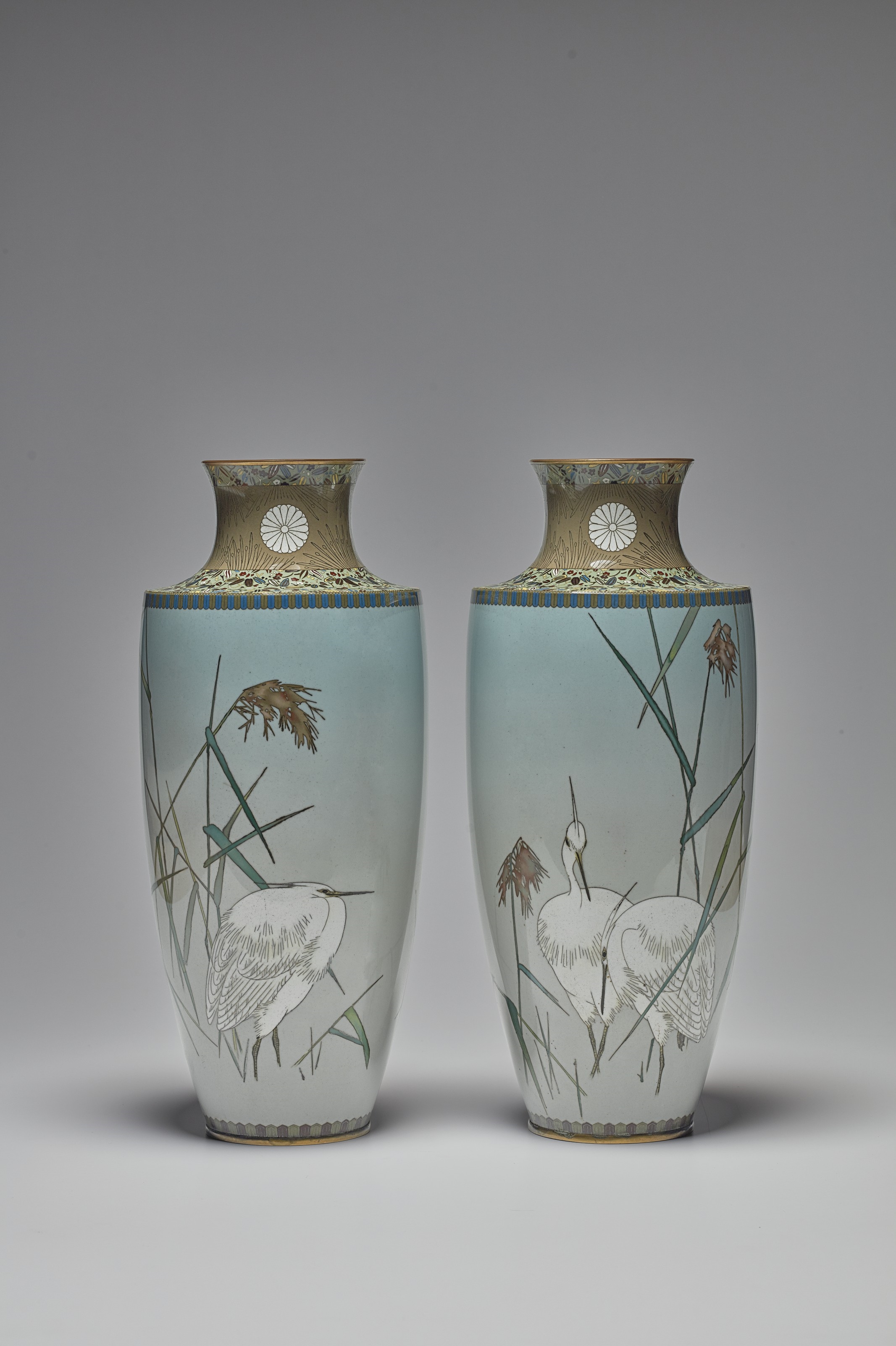 Namikawa Sosuke | A PAIR OF CLOISONNÉ ENAMEL IMPERIAL PRESENTATION ...