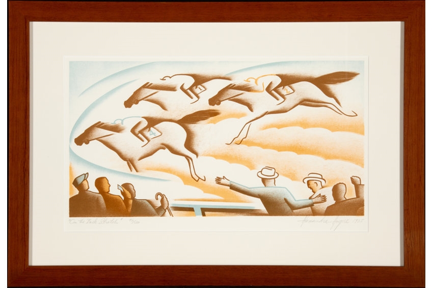 Alexandre Hogue | On the Back Stretch (1935) | MutualArt