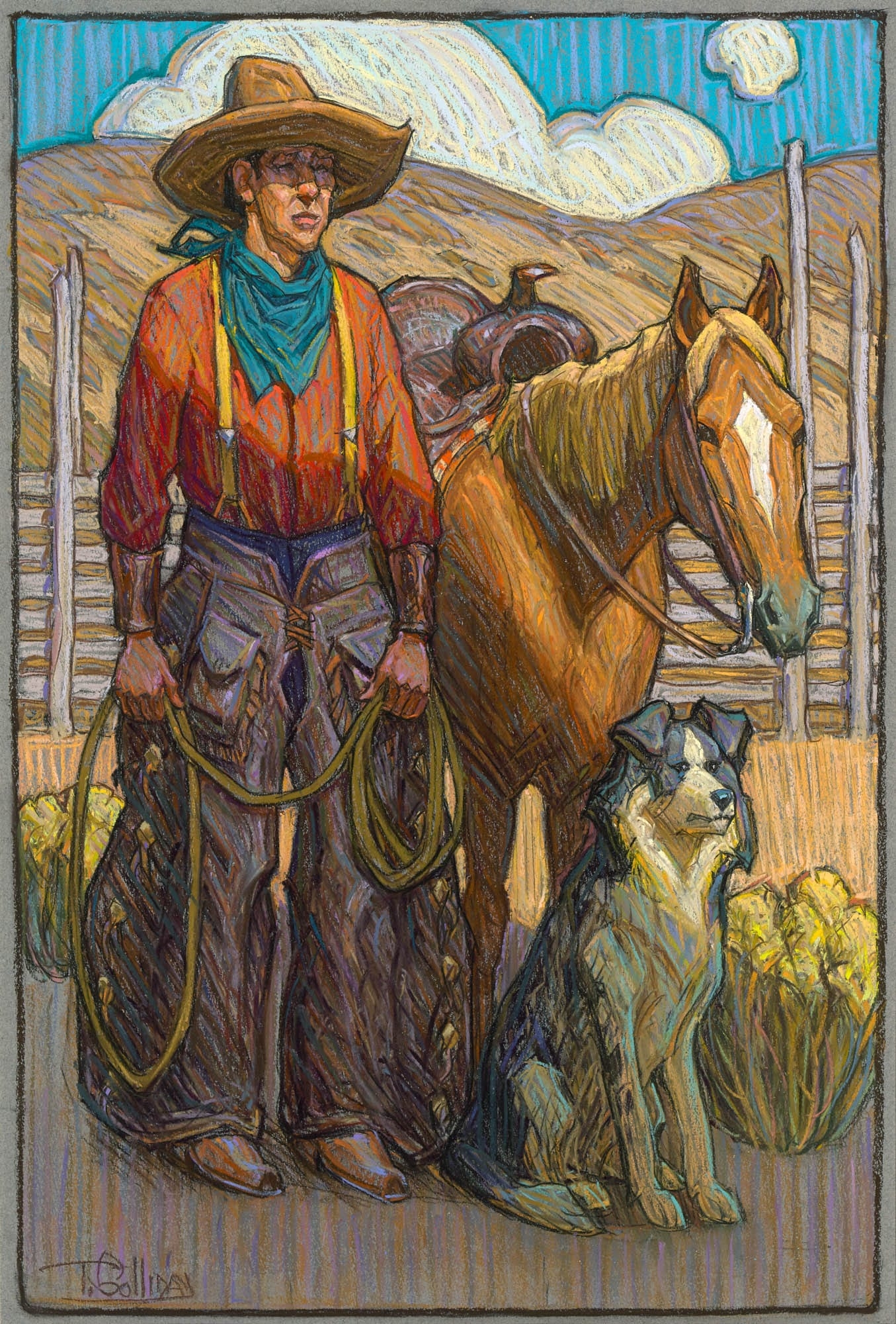 Tim Solliday | Indian on Horseback | MutualArt