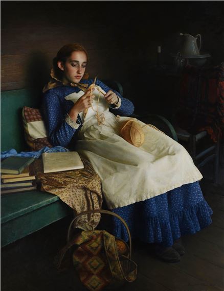 Benjamin Wu | GIRL WORKS WITH YARN | MutualArt