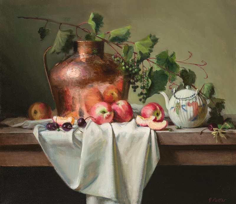Joan Potter | Copper and Grape Leaves | MutualArt