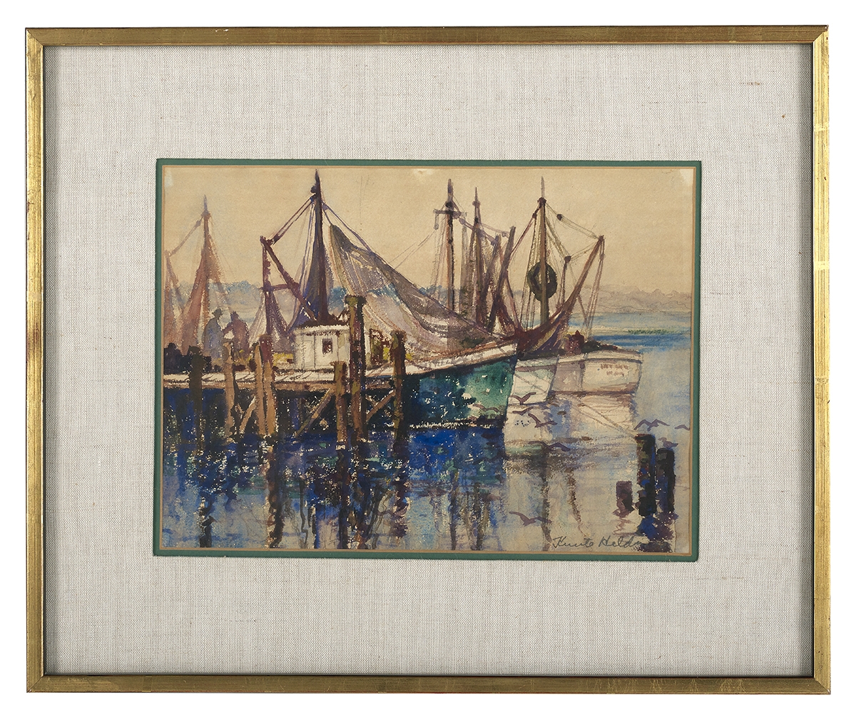 Knute Heldner | Shrimp Boats Docked | MutualArt