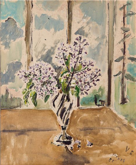 Filippo de Pisis | NATURA MORTA CON PESCE E MELA (1950) | MutualArt