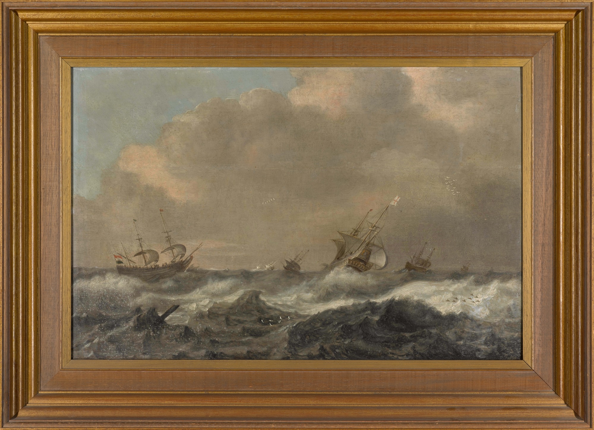 Willem Van Diest | SAILINGS VESSELS IN A ROUGH SEA (1668) | MutualArt