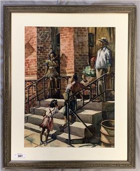 James Carlin | Beach Scene (1945) | MutualArt