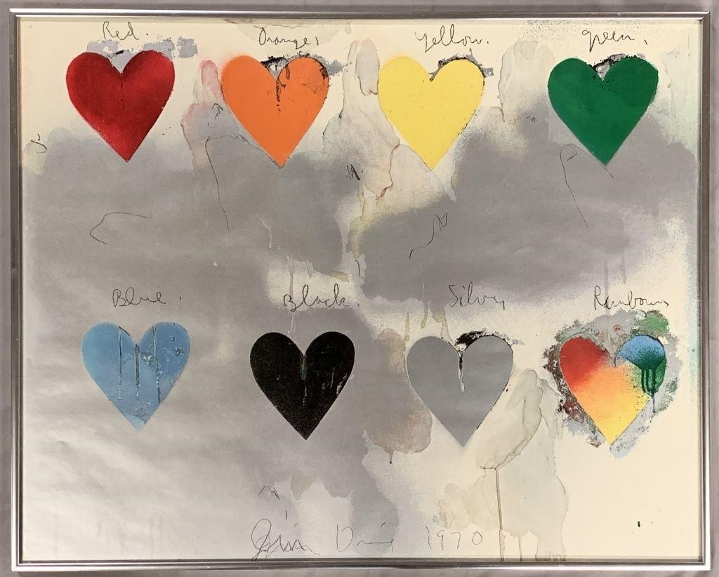 Jim Dine | 8 Hearts (1970) | MutualArt